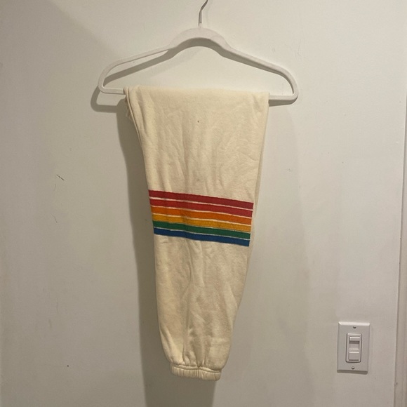 Aviator Nation | Pants & Jumpsuits | Offwhite Rainbow Stripe Aviator ...